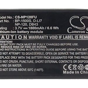 Battery Replacement for Kyocera Contax Tvs Digital, fit for BP-1500S