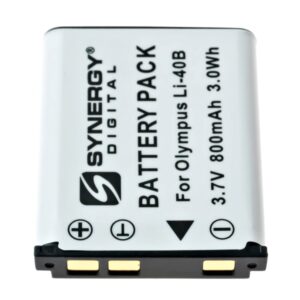 Synergy Digital Camera Batteries, Compatible with Kodak PIXPRO FZ53 Digital Camera, (Li-Ion, 3.7V, 800 mAh), Replacement for Olympus LI-40B Battery, combo-pack includes: 2 x SDLI40B Batteries