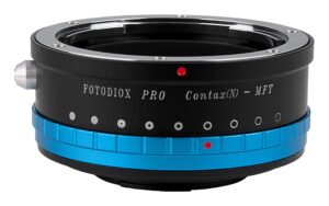 fotodiox pro iris lens mount adapter compatible with contax n lenses to micro four thirds cameras