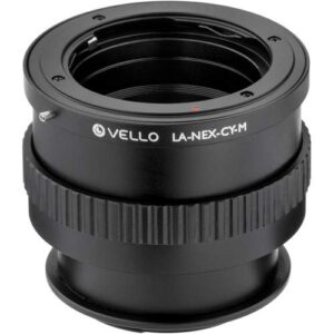 vello lens adapter with macro compatible with contax/yashica lens to sony e-mount camera