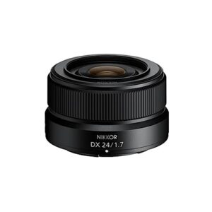 nikon nikkor z dx 24mm f/1.7 | extra-large aperture wide-angle prime lens for aps-c size/dx format z series mirrorless cameras | nikon usa model, black