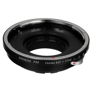 fotodiox pro iris lens mount adapter compatible with contax 645 lenses to sony alpha a-mount (minolta af) cameras