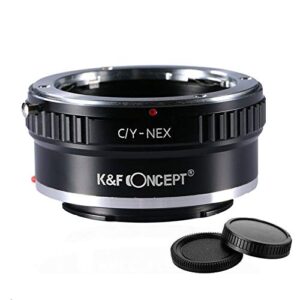 k&f concept lens adapter ring for contax yashica to sony e mount a6000 a6300 a6500 a5000 a5100 a3500 a3000 alpha a7 a7r a7s a7ii a7rii a7sii a7iii a7riii and a9