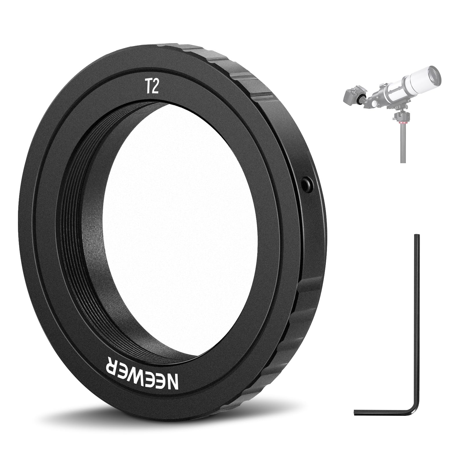 NEEWER T Ring with M42 Threads Compatible with Nikon F Mount Cameras & Telescopes, Lens Adapter Ring for D850 D750 D500 D780 D7500 D5600 D3500 D5 etc, LA-01