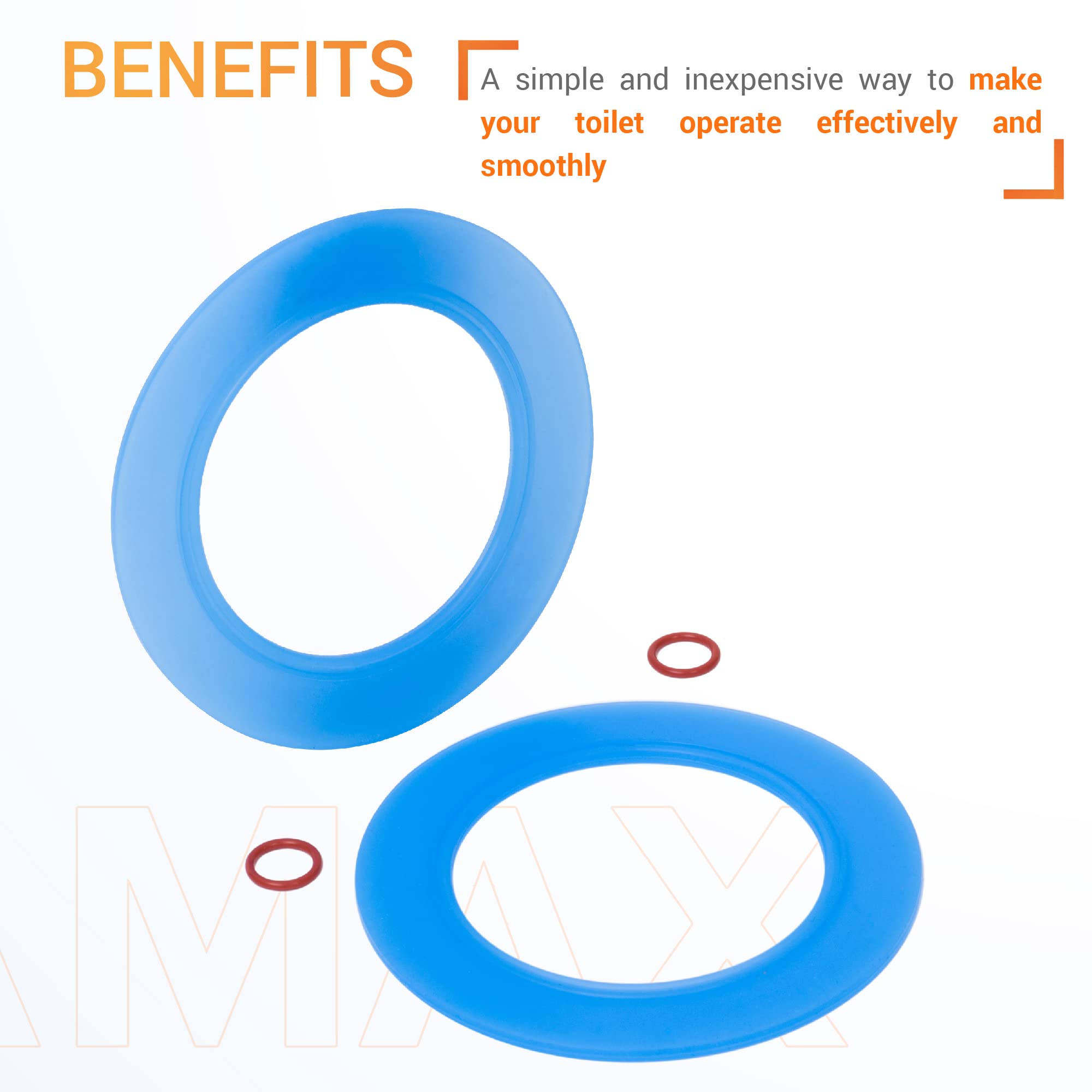 Canamax 7301111-0070A Flush Valve Seal Kit Premium Replacement Part - Exact Fit For American Standard Champion & Eljer Titan Toilets - Replaces 012611410444 - PACK OF 6