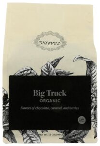 olympia coffee organic big truck whole bean coffee, 12 oz