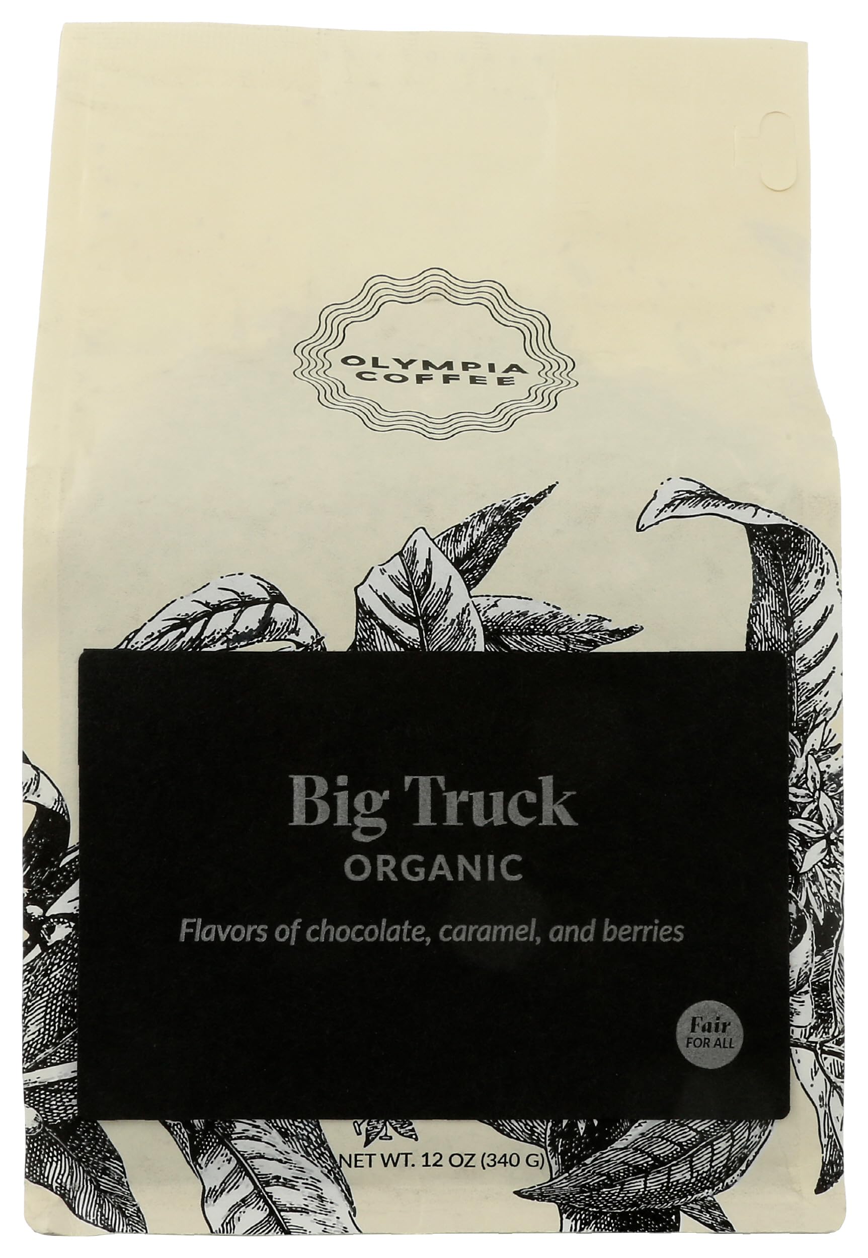 OLYMPIA COFFEE Organic Big Truck Whole Bean Coffee, 12 OZ