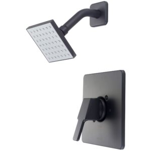 olympia t-2395-mb i3 single handle shower trim set matte black