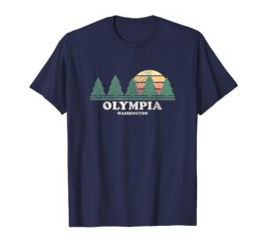 olympia wa vintage throwback tee retro 70s design t-shirt