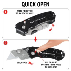 Olympia Tools Turbofold Utility Knife, 33-200