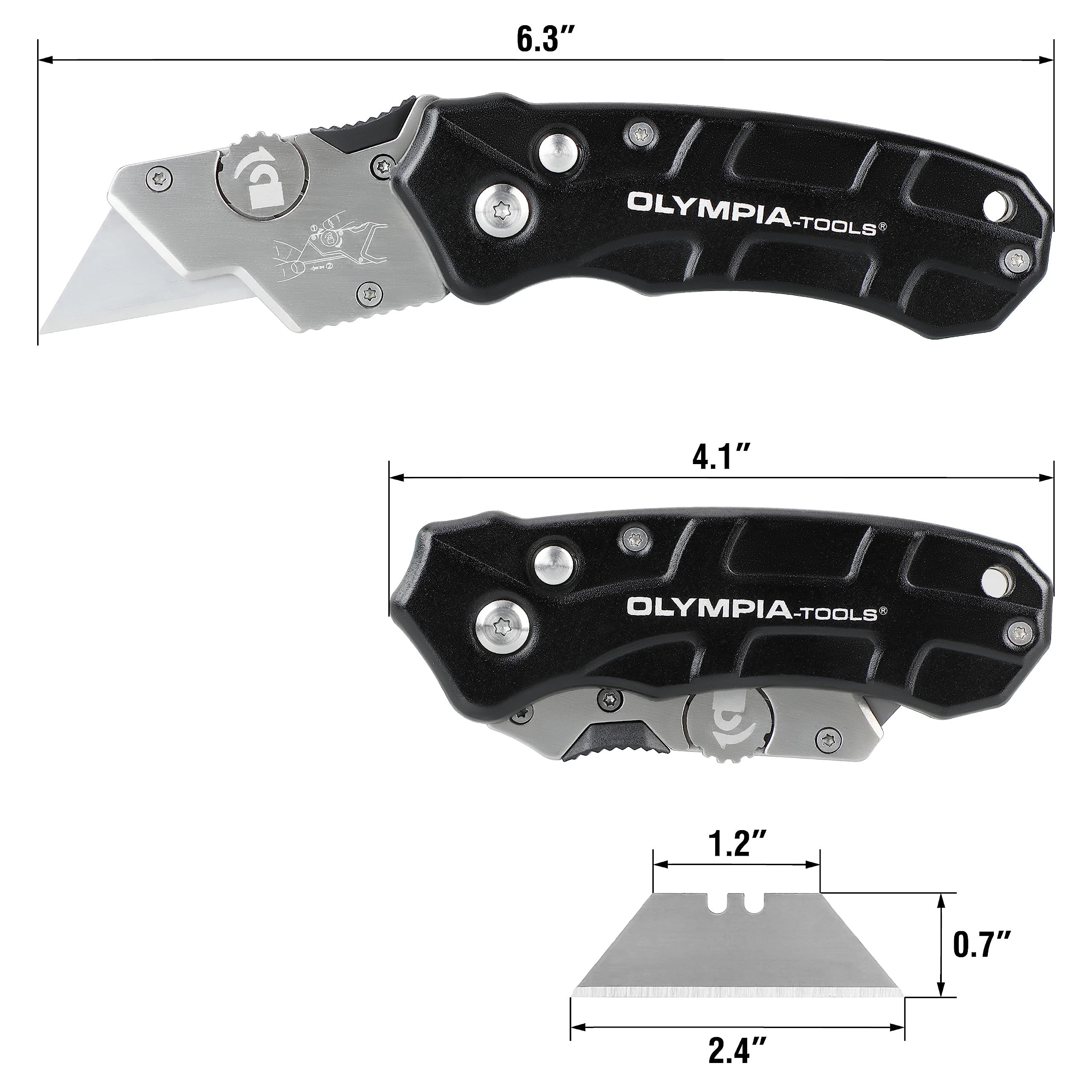 Olympia Tools Turbofold Utility Knife, 33-200