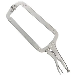 olympia tools 18" locking c-clamp, silver (11-418)