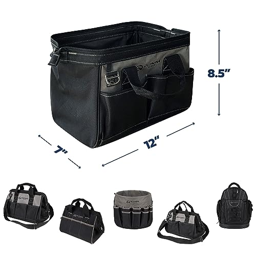 Olympia Tool Bag 18 Inch, Heavy Duty Tools Bag with 14 Pockets, Adjustable Shouder Straps and 600D Reinforced Material