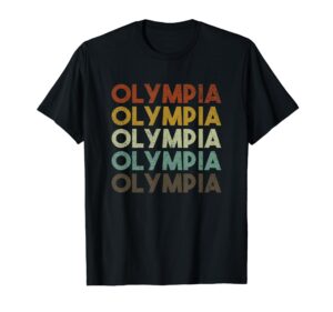 retro olympia washington vintage t-shirt