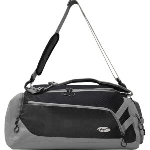 Olympia U.S.A. Blitz 22" Convertible Gym Duffel W/Backpack Straps Duffel Bag, BLACK+GRAY