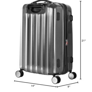 Olympia U.S.A. Luggage Titan 21 Inch Expandable Carry-On Hardside Spinner, Black, One Size