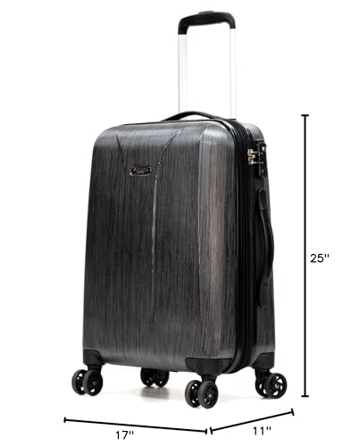 Olympia U.S.A. Aerolite Expandable Lightweight Suitcase with TSA Lock, Available in 3-Piece Luggage Set/21-inch/25-inch/29-inch, Gray