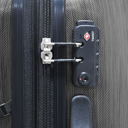 Olympia U.S.A. Aerolite Expandable Lightweight Suitcase with TSA Lock, Available in 3-Piece Luggage Set/21-inch/25-inch/29-inch, Gray