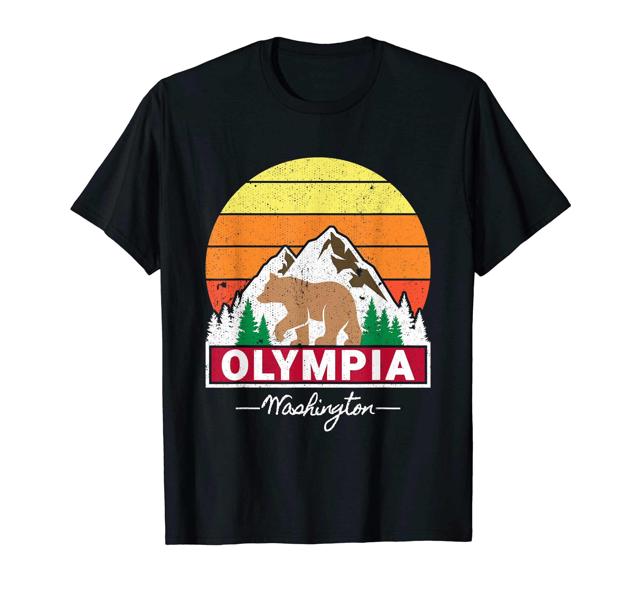 Olympia Washington Retro Vintage T-Shirt