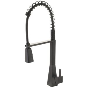 olympia k-5070-mb i3 single handle pre-rinse spring pull-down kitchen faucet matte black