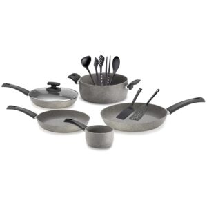 olympia rocker 12 piece non-stick pfoa-free die-cast aluminum cookware set