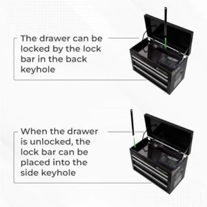 Olympia Tools 20-inch Rolling Tool Chest with Drawers - 5-Drawer Tool Chest Cabinet on Wheels Locking Storage Cabinets Garage Organizers for Workshop