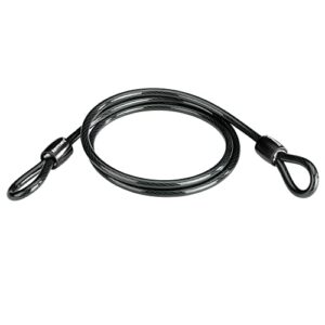 Kryptonite Bike U-Lock with Braided Steel Cable, High Security Anti-Theft Bicycle U Lock, 12mm Shackle and 8mm x4ft Length Security Cable with Keys for Scooter Road Mountain Bikes,Black