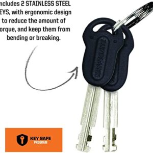 Kryptonite Kryptolok Standard Bike U-Lock, Heavy Duty Anti-Theft Bicycle U Lock, 12.7mm Shackle with Mounting Bracket and Keys, High Security Lock for Bicycles Scooters,Black