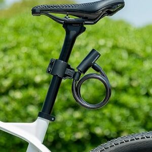 ROCKRBOS Bike Cable Lock with Key, ABS Lock Shell, 2 Keys & 1 Mount Bracket, Cable Lock for Bicycle/Scooter/Gate