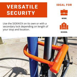 OTTOLOCK Sidekick Compact U-Lock | Lightweight Silicone-Coated Bike Lock (Orange)