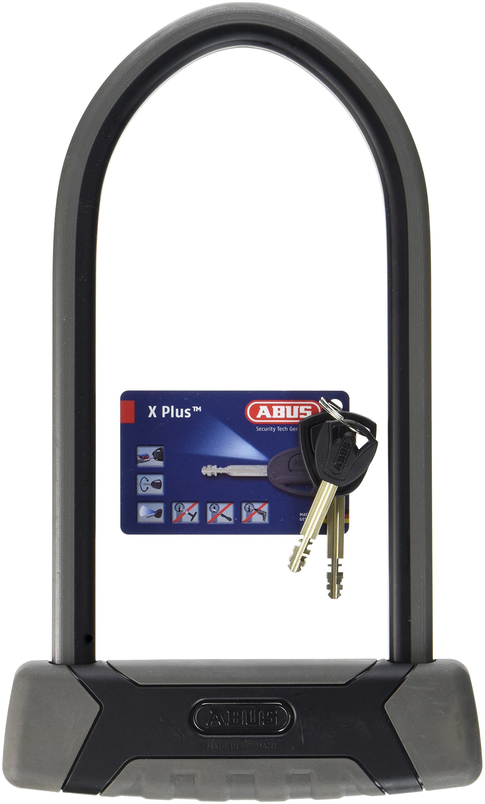 ABUS U-lock Granit XPlus 540, Bike Lock with XPlus Cylinder, High Protection Against Theft, ABUS Security Level 15, Black/Grey