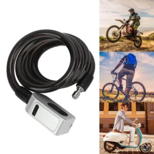 Bike Cable Lock, Fingerprint Bike Lock with Chain Anti Theft Keyless Bicycle Chain Lock for Outdoor Bike Mountain Bike Motorcycles Scooters