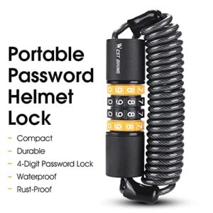 ADBEN Bicycle ty Lock Bike Helmets AntiTheft Elasticity Locks 4 Digits Combination Password Road Bike Steel Cable Lock Portable Cycling Lock