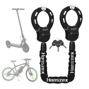 honszex scooter lock, bike locks high security with key, 36.22inch heavy duty bike lock chain, accessories for e-bikes & e-scooters, lock for bicycle, e-bike, electric scooter