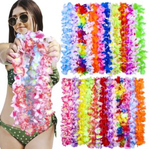 tsmjuwnd hawaiian leis 100pcs for hawaii tropical luau party decoration(colorful)