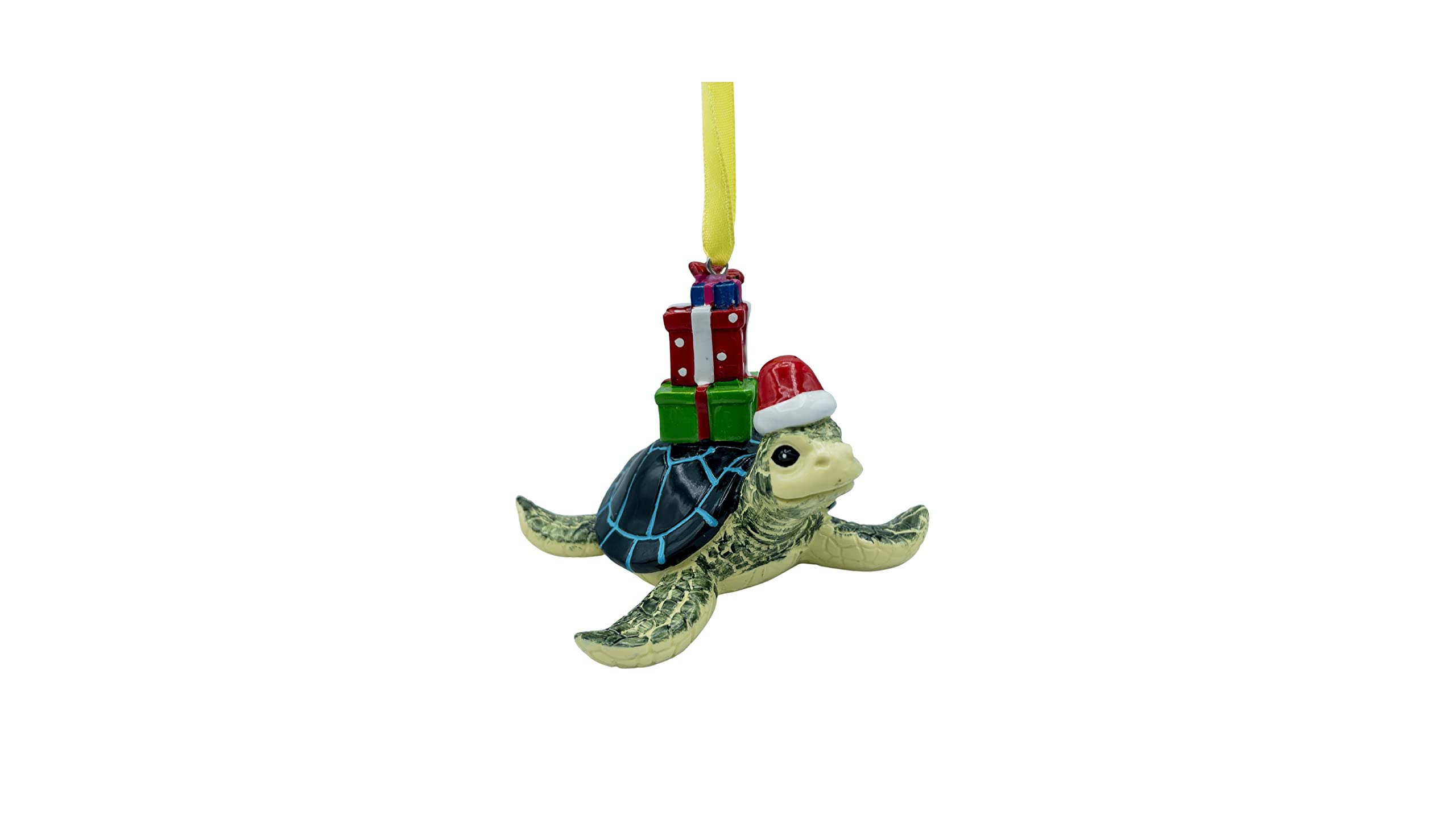 Blue Sea Turtle Beach Ocean Coastal Resin Christmas Tree Hanging Ornament Decoration Decor