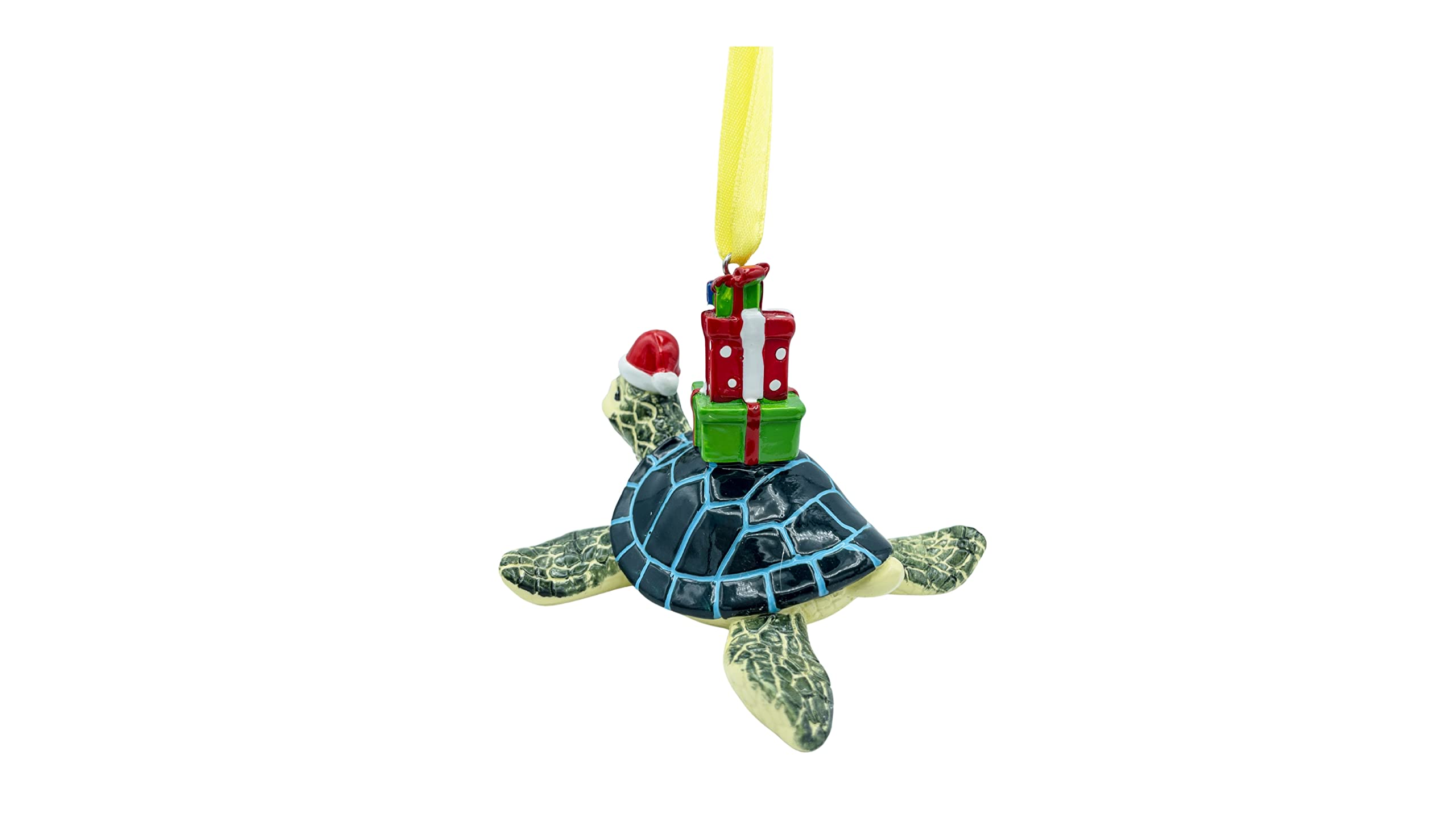 Blue Sea Turtle Beach Ocean Coastal Resin Christmas Tree Hanging Ornament Decoration Decor