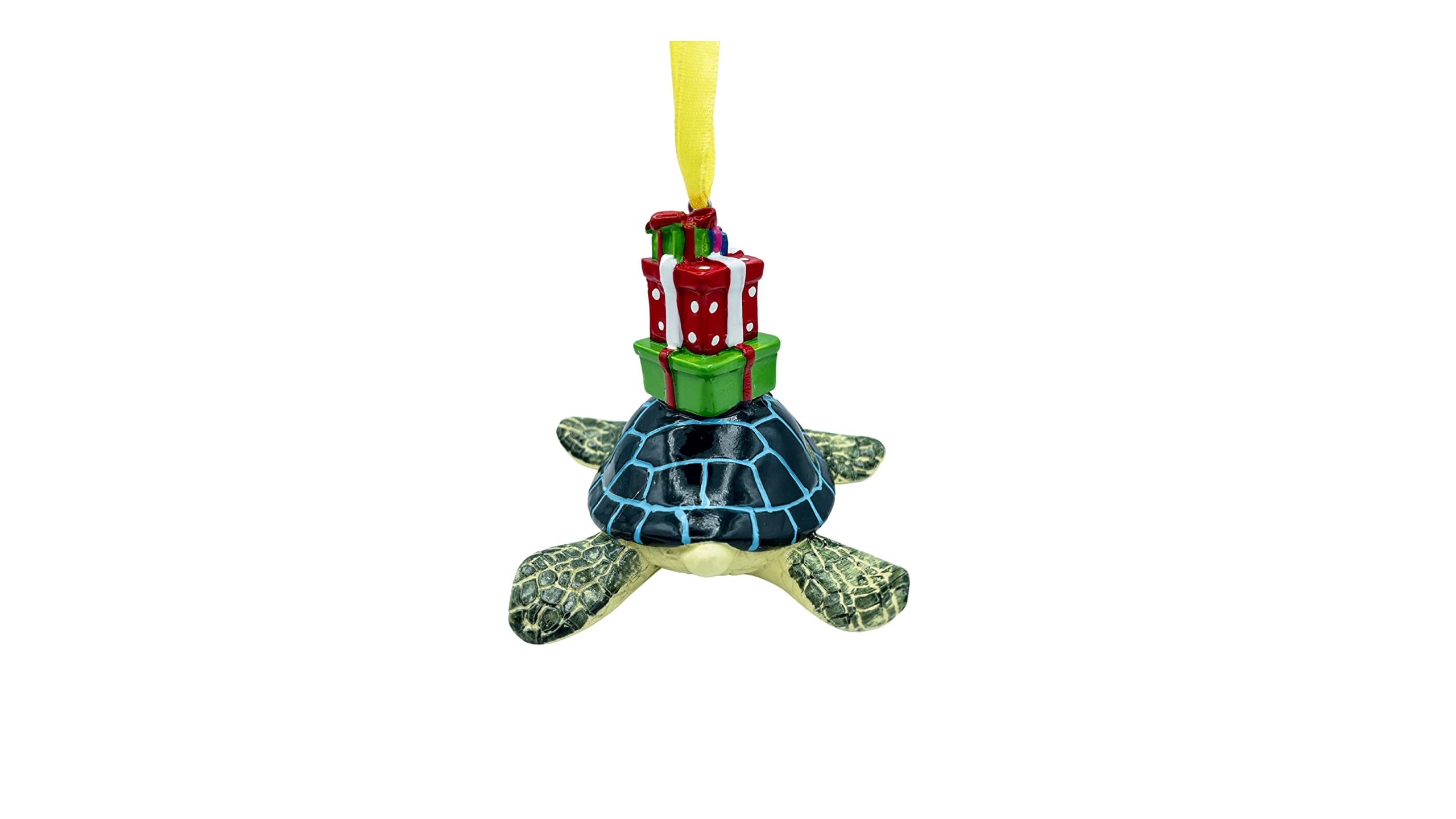 Blue Sea Turtle Beach Ocean Coastal Resin Christmas Tree Hanging Ornament Decoration Decor