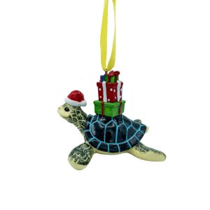 Blue Sea Turtle Beach Ocean Coastal Resin Christmas Tree Hanging Ornament Decoration Decor