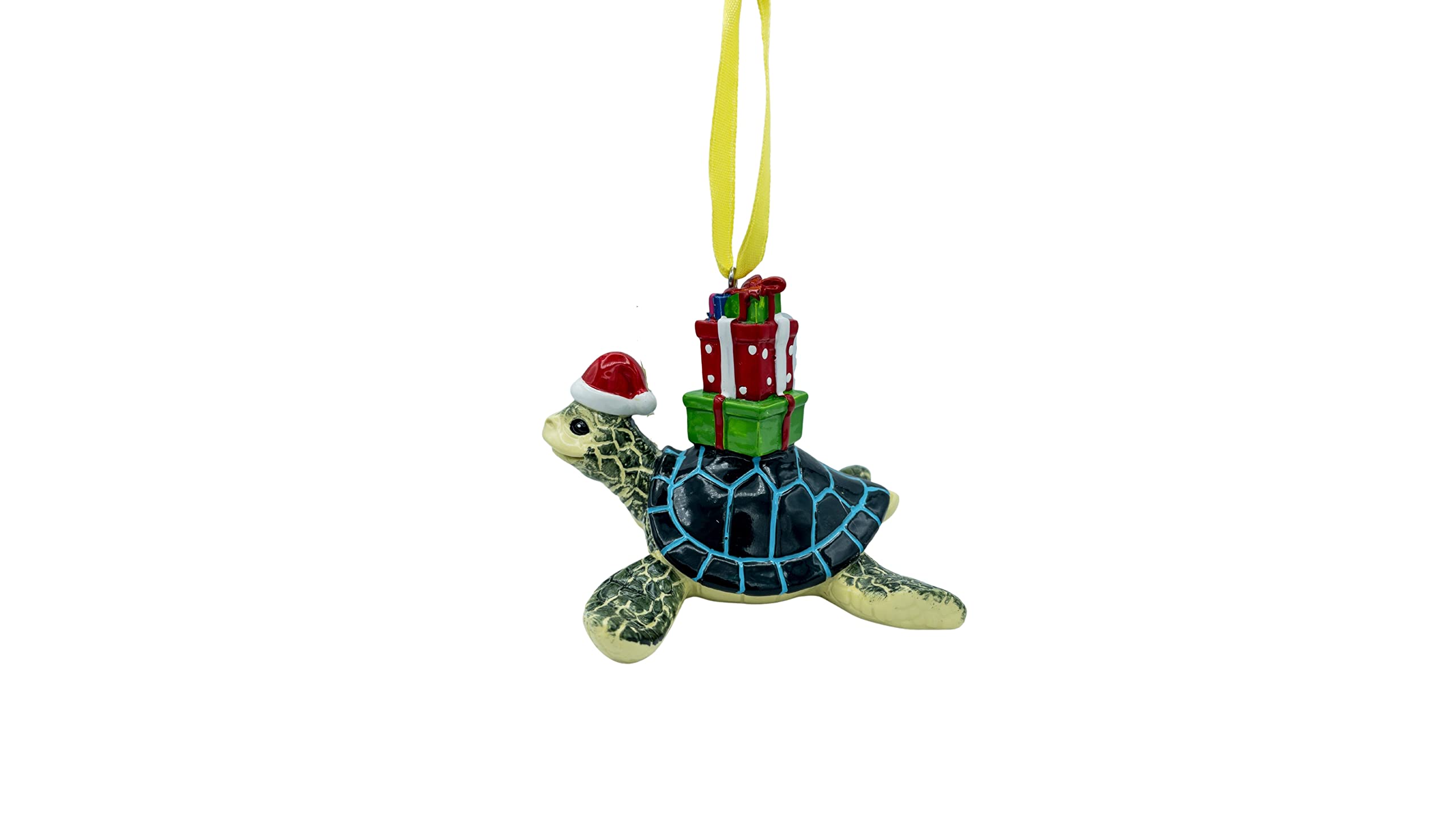 Blue Sea Turtle Beach Ocean Coastal Resin Christmas Tree Hanging Ornament Decoration Decor