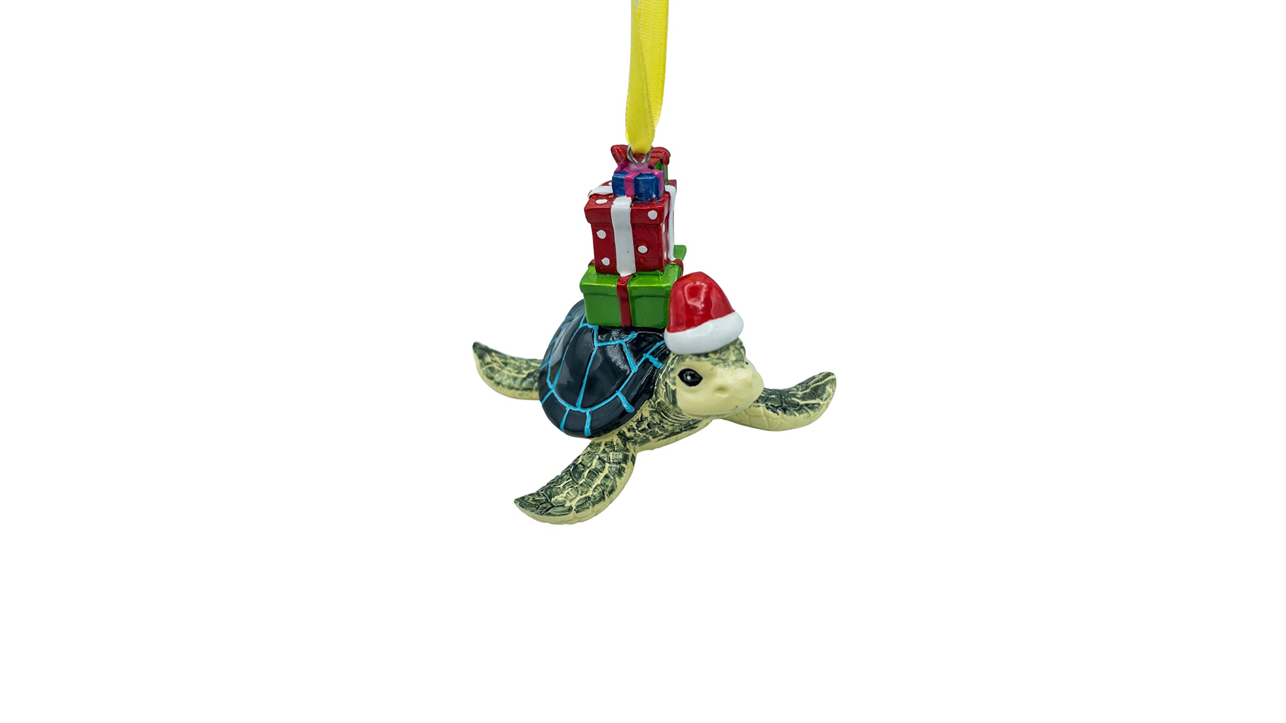 Blue Sea Turtle Beach Ocean Coastal Resin Christmas Tree Hanging Ornament Decoration Decor