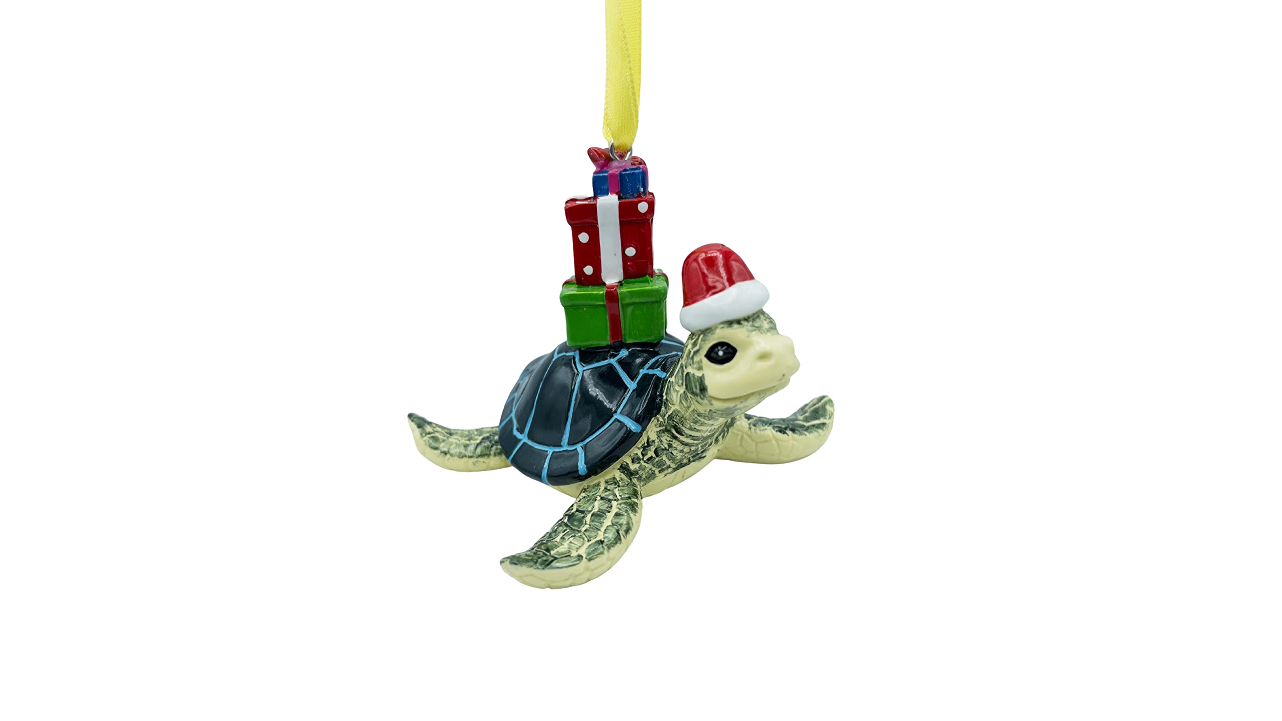 Blue Sea Turtle Beach Ocean Coastal Resin Christmas Tree Hanging Ornament Decoration Decor