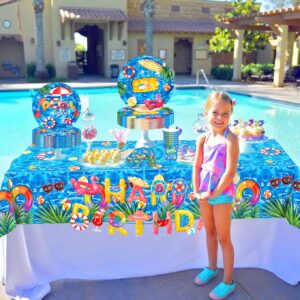 JeVenis 34 PCS Swimming Pool Party Supplies Pool Party Decoration Pool Birthday Party Banner Pool Party Tablecloth Swimming Pool Party Favors Beach Party Banner