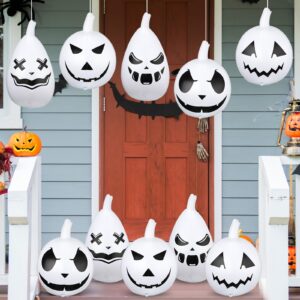 jenaai 10 pcs inflatable halloween decorations halloween blow up decorations inflatable halloween hanging outdoor decorations for halloween outdoor garden yard lawn door party decorations(ghost)