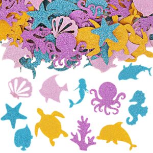 whaline 300pcs sea theme confetti sea animal table confetti glitter starfish turtle dolphin seagrass table decorations for birthday party scatter beach theme party wedding decorations diy crafts