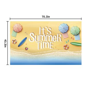 Summer Beach Decorations for Party 70.8 * 43.3 in Hawaiian Party Banner Surfboard Background for Birthday Summer Themed Party Supplies Favors