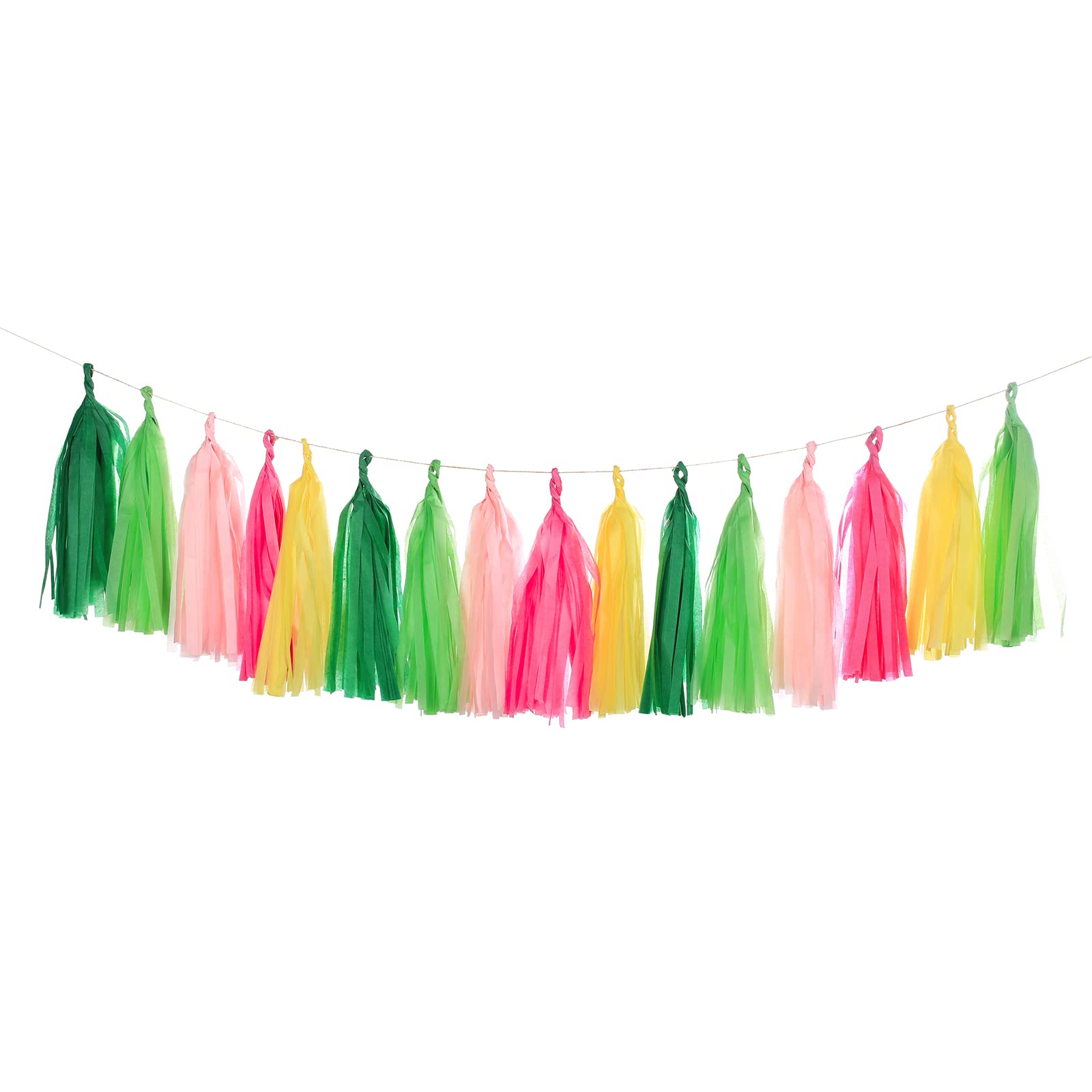 Mefuny 25 PCS DIY Tissue Tassels for Trial Baby Shower First Birthday Bridal Shower Summer Decorations Hawaiian Luau Beach Supplies