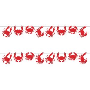 beistle 2 piece crab decorations banners for luau theme nautical beach décor under the sea party supplies