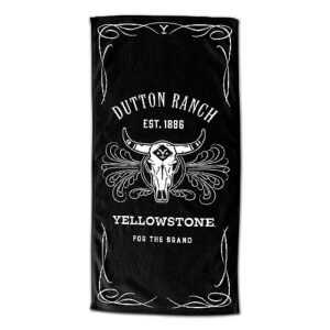 northwest yellowstone beach towel, 30" x 60", whiskey label