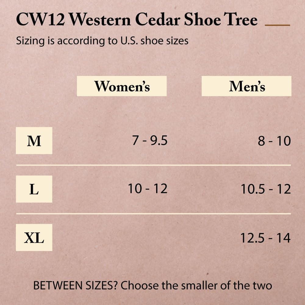 FootFitter Western Cedar Boot Tree - Best Shoe Trees for Western Cowboy Style Boots with USA Wood, Easy Removal - CW12 (Men's Size 12.5-15)